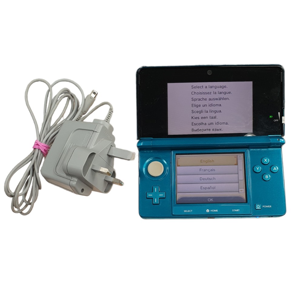 Pre-owned Nintendo 3DS Aqua Blue Console - Own4Less